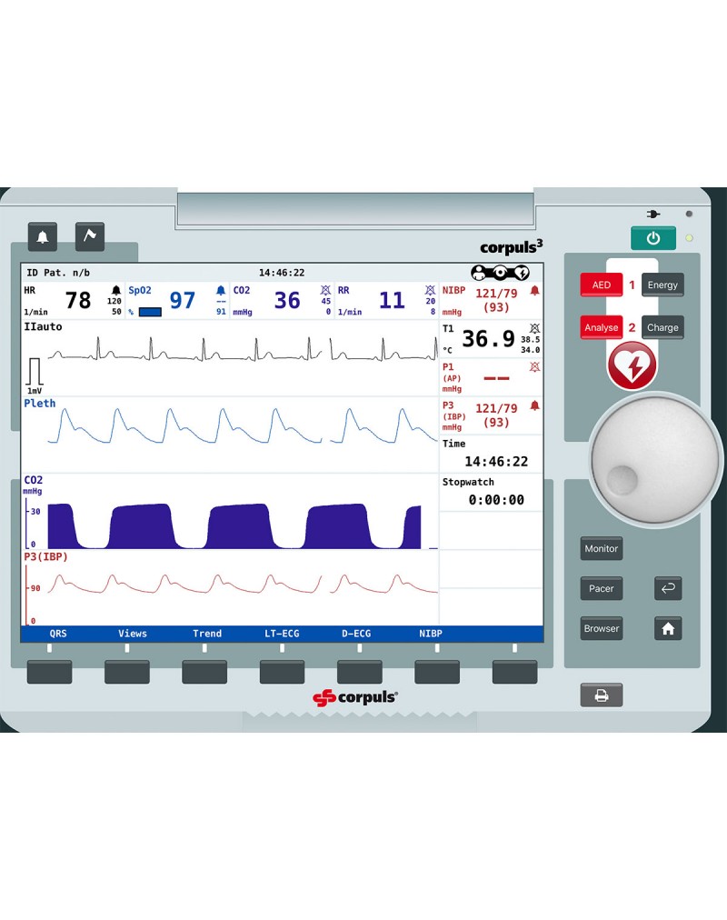corpuls3 Patient Monitor Screen Simulation for REALITi 360